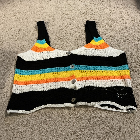 Jolie & Joy by FCT With Love | Tops | Jolie Joy Boho Crochet Rainbow ...